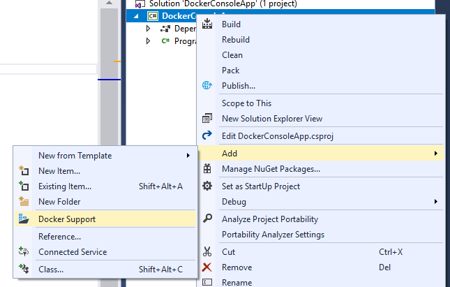 What are all the sections in the Dockerfile generated by Visual Studio ...